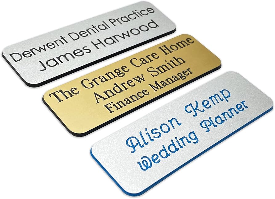 SS Engraved Name Badges